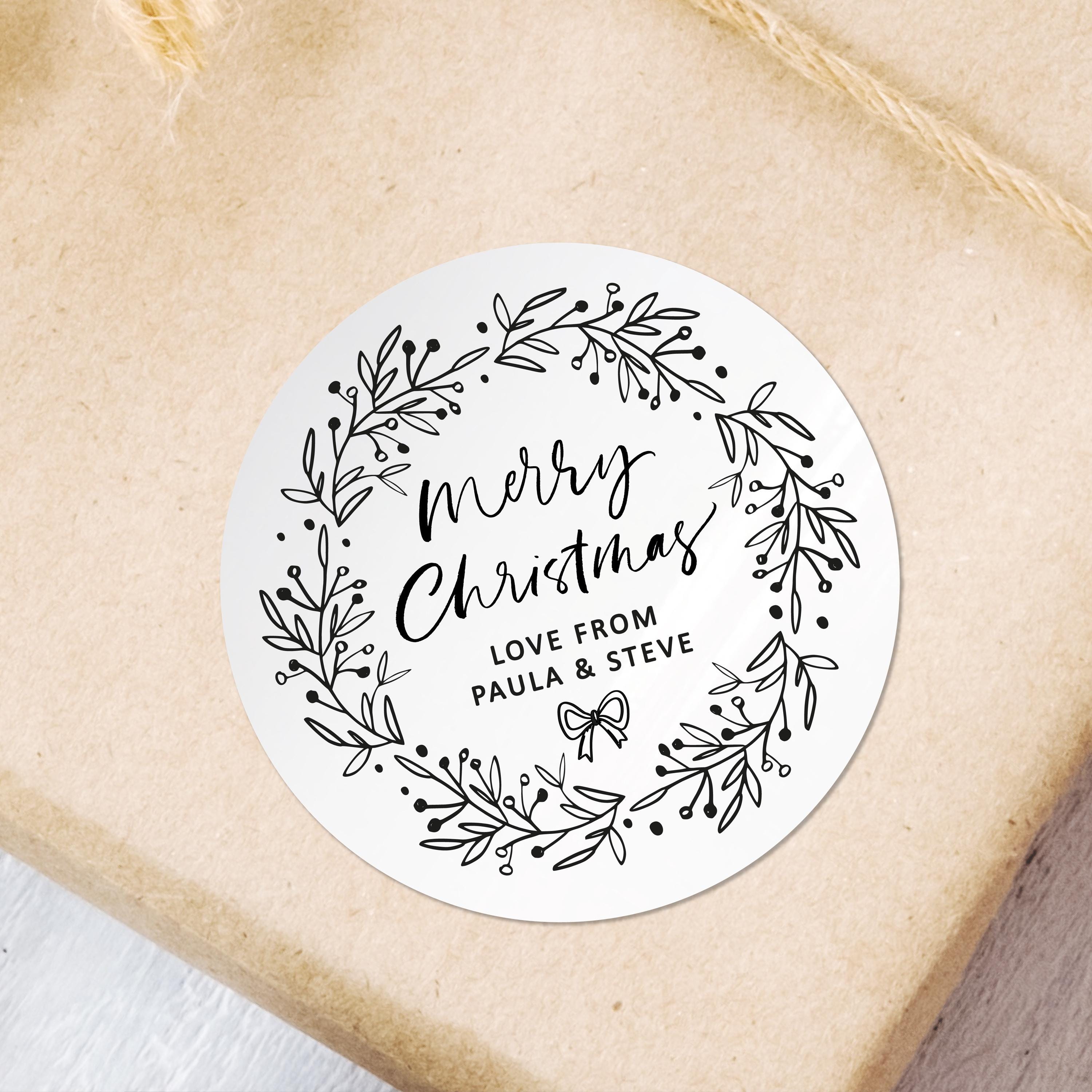 Small Business Christmas Gift Stickers, Etsy Shop Merry Christmas ...