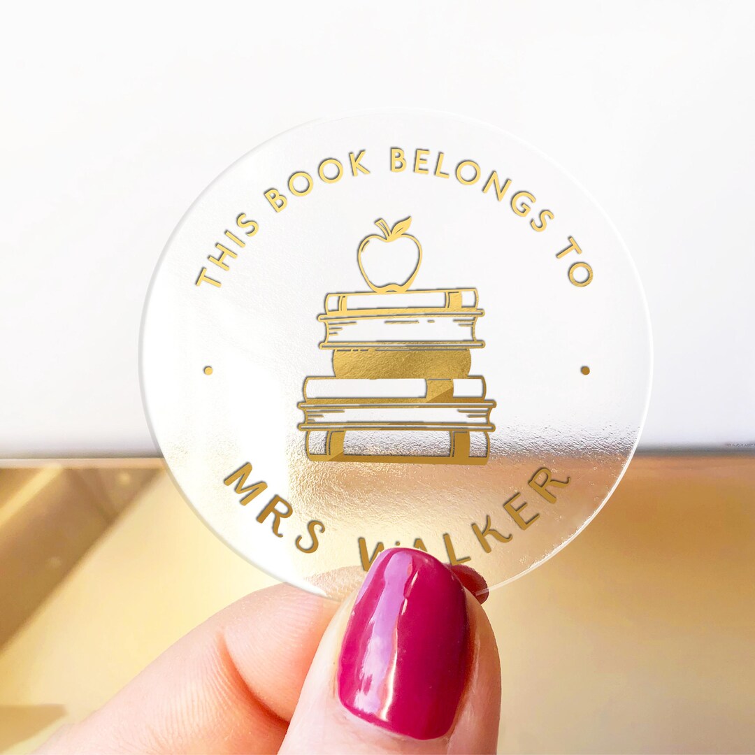 Personalised Book Labels, Teacher Book Stickers, Classroom Book Labels ...