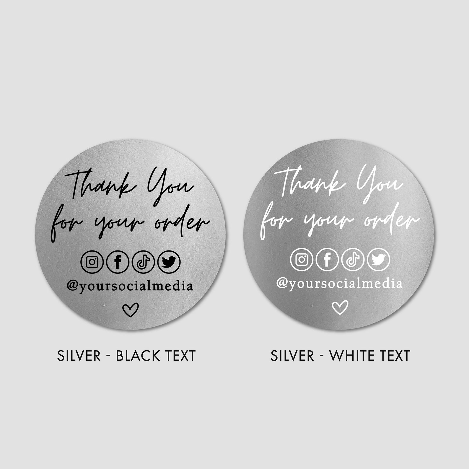 Custom Thank You for Your Order Stickers Personalized Square - Etsy