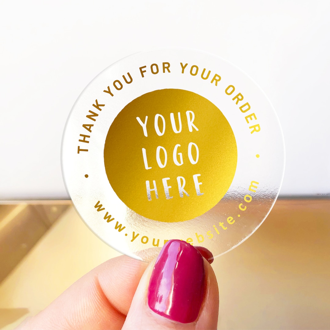Custom Business Brand Transparent Clear Logo Stickers Labels, Clear ...
