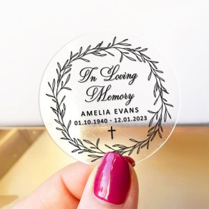 In Loving Memory of Forget Me Not Memorial Gift Stickers Sheet ...