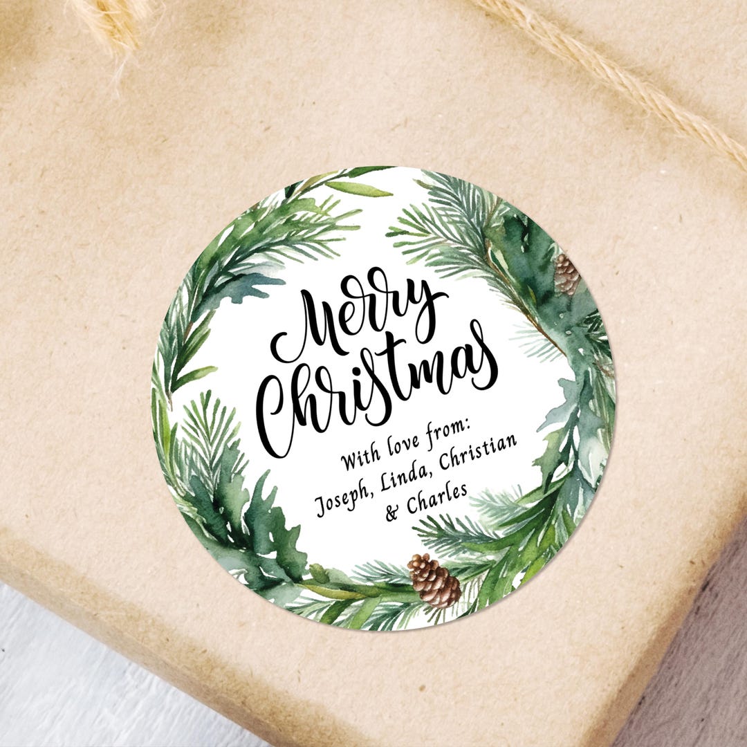 Christmas Gift Stickers Personalized Labels Personalised Name Stickers ...