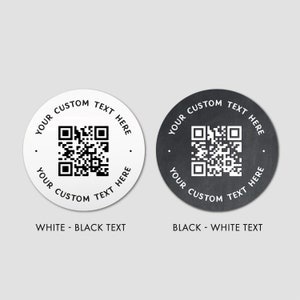 Custom QR Code Package Brand Name Stickers Sheet Custom Text - Etsy