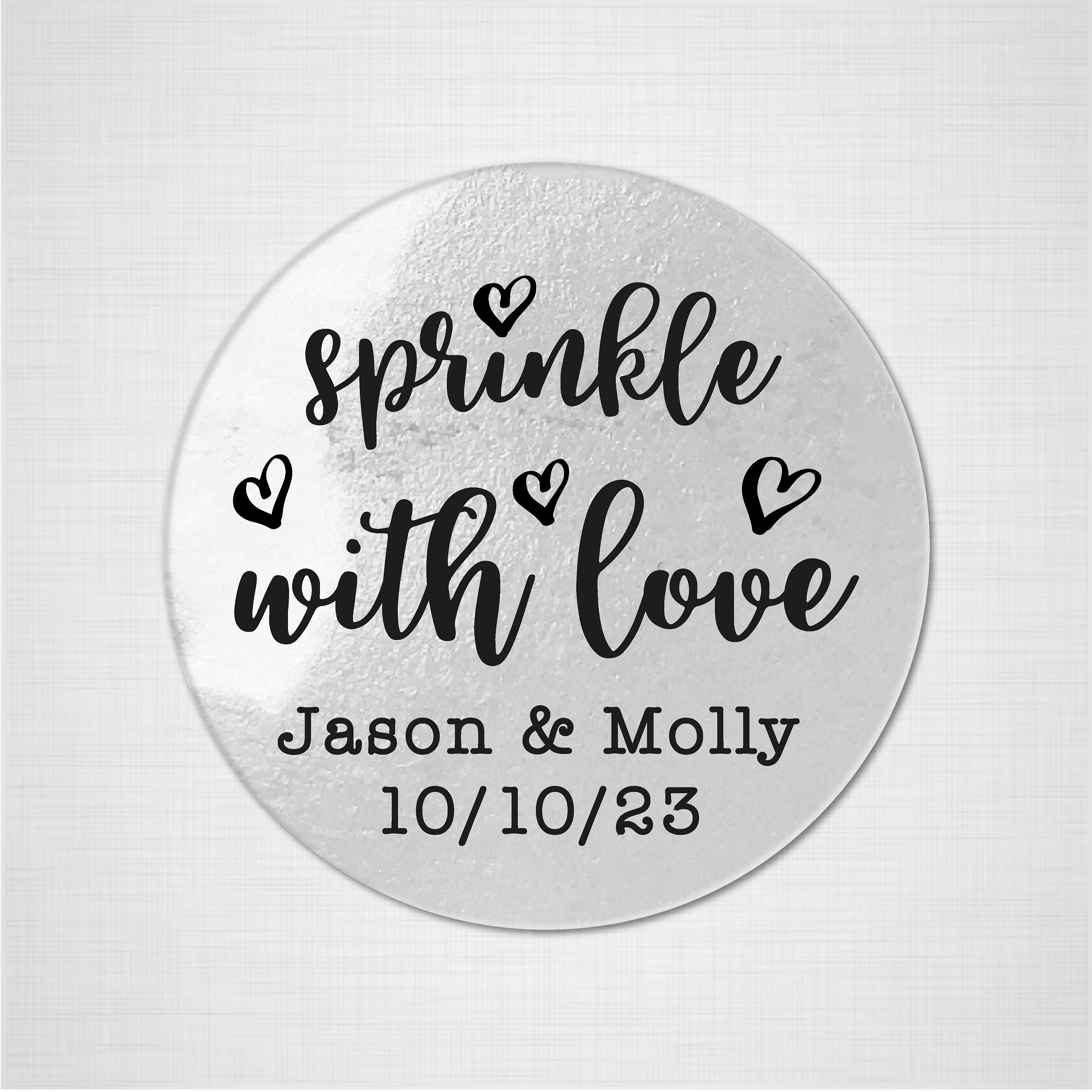 Wedding confetti clear stickers labels Wedding favor tags | Etsy