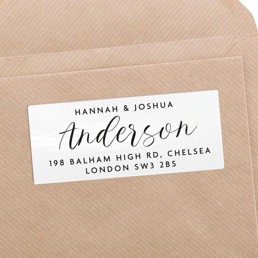 Wedding Gold Foil Return Address Label Stickers, Glossy Finish Address ...