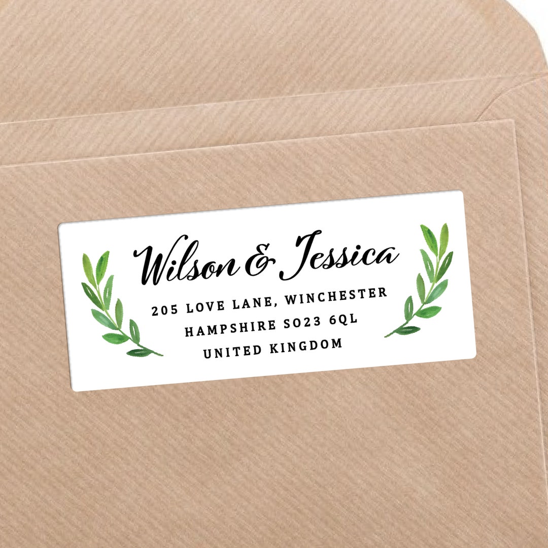 Personalized Return Address Clear Envelope Labels Stickers, Return ...