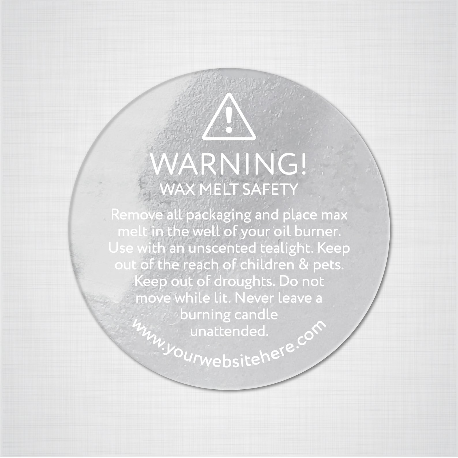 Custom wax melts warning safety labels stickers Wax Melts | Etsy