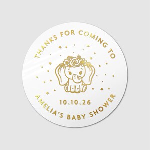 Animal Theme Baby Shower Stickers, Safari Baby Shower Round Labels ...