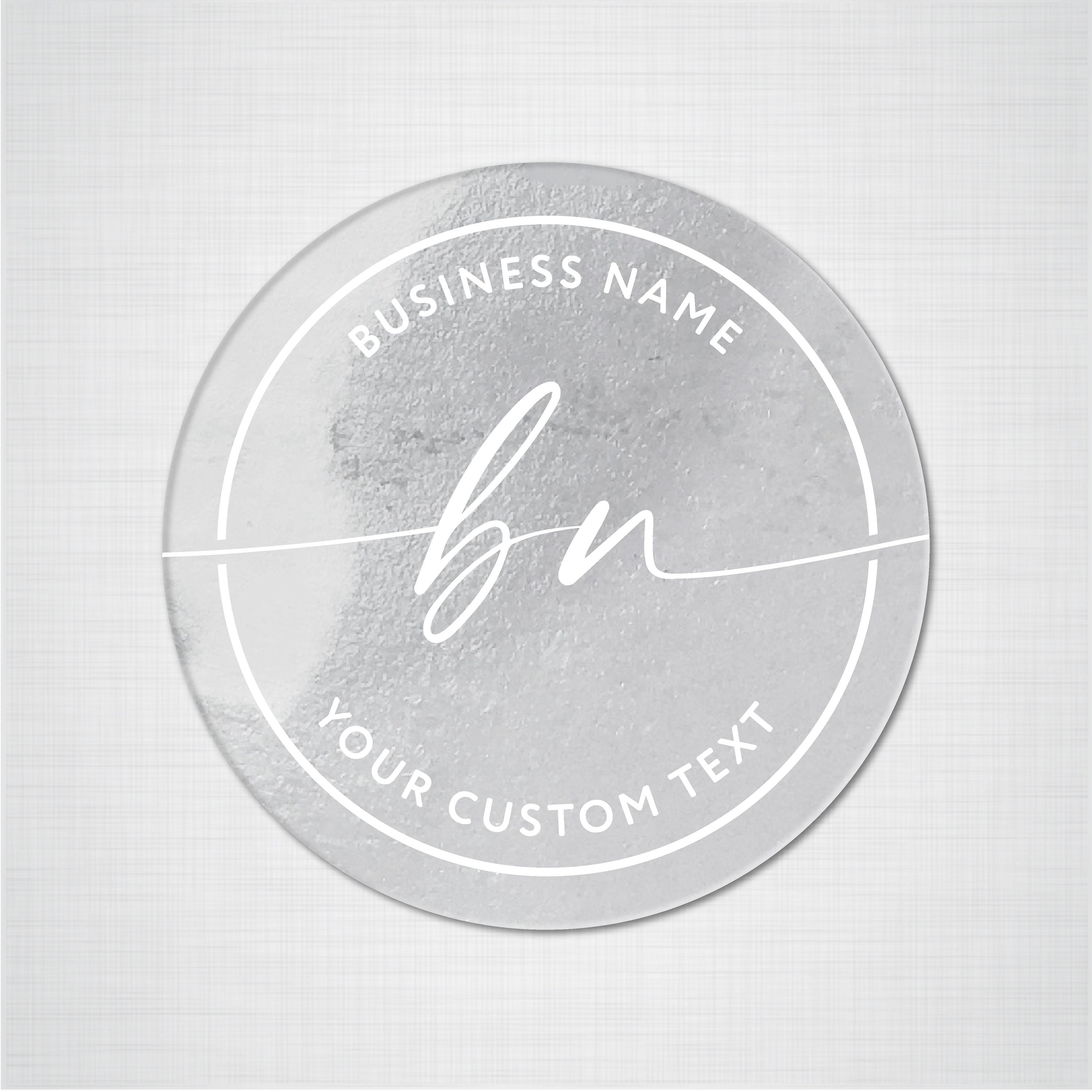 Custom business logo branding clear stickers labels Clear | Etsy