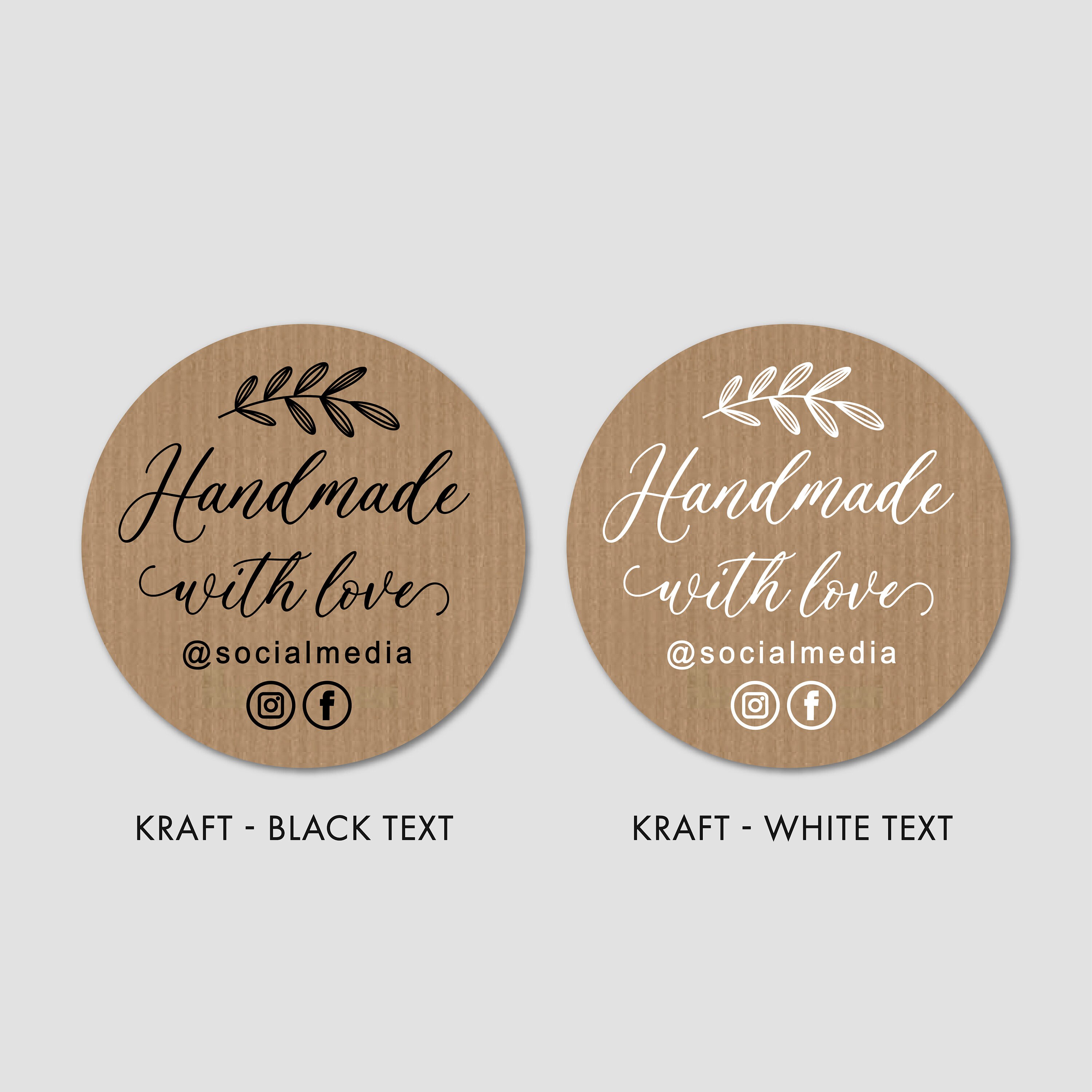 Handmade With Love Stickers Sheet Custom Sticker Labels - Etsy UK