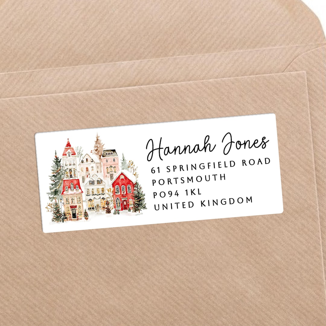 Personalized Return Address Clear Envelope Labels Stickers, Handwritten ...
