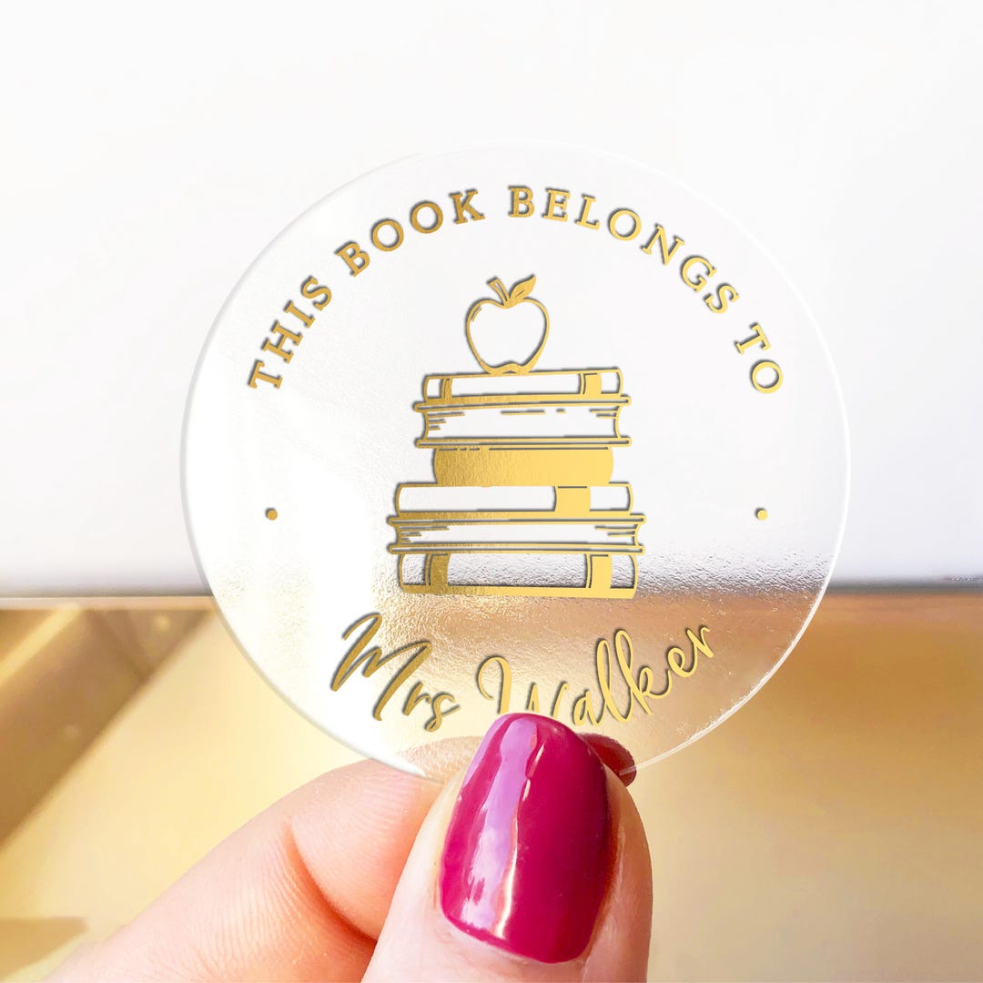 Personalised Book Labels, Teacher Book Stickers, Classroom Book Labels ...