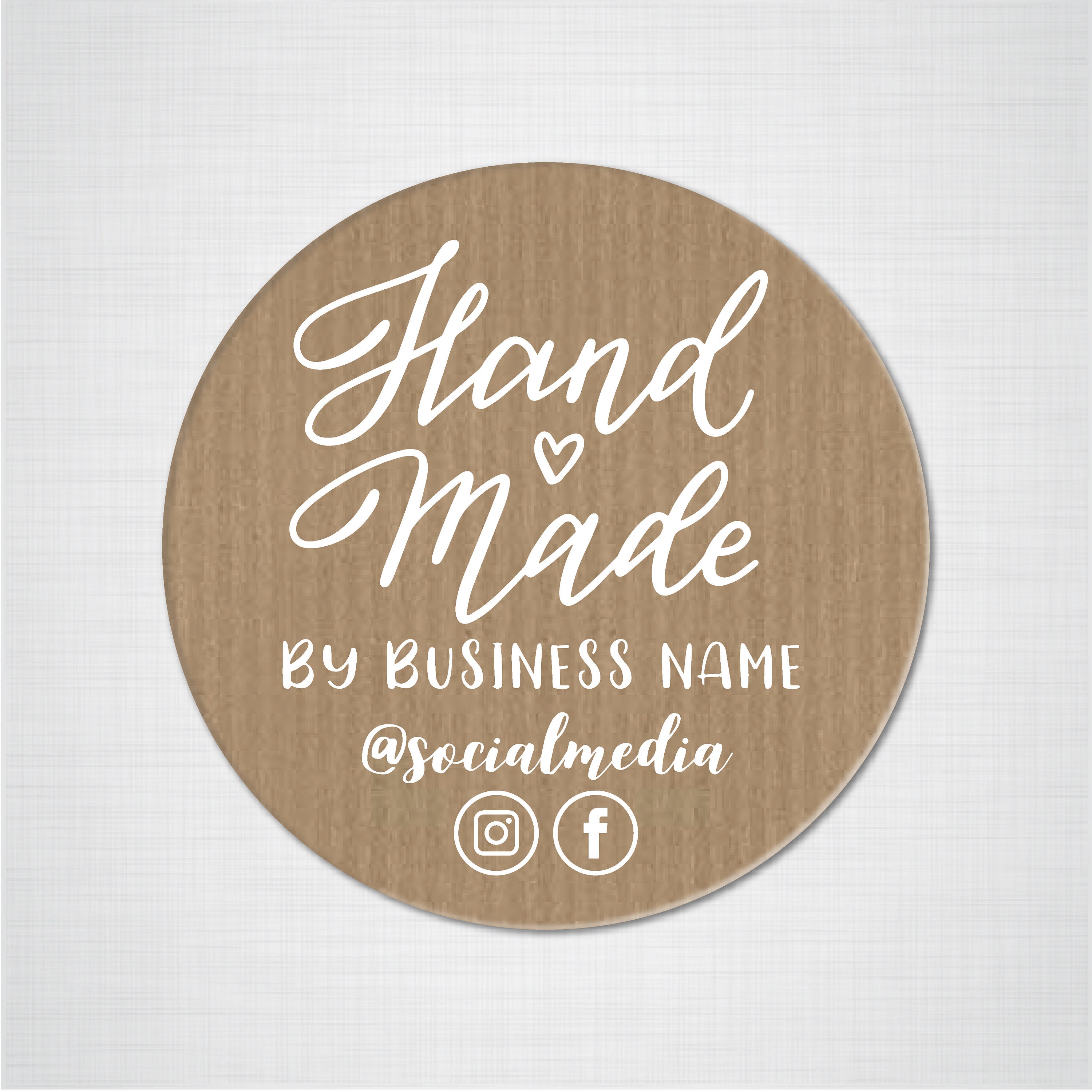 Handmade with love stickers sheet Custom sticker labels | Etsy