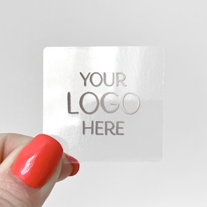 Custom Square Clear Logo Stickers - Personalized Transparent Business ...