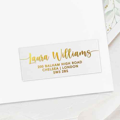 Clear Address Labels Return Address Labels Personalized - Etsy