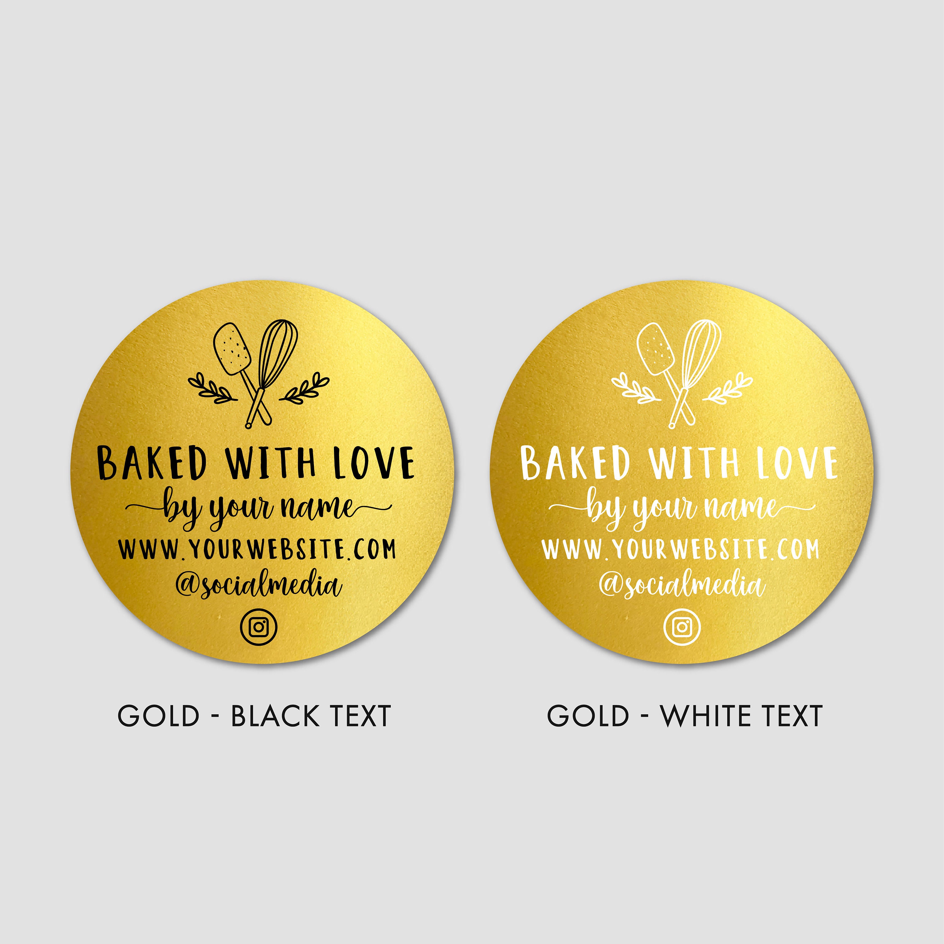 Thank You Business Food Cake Dessert Bakery Cupcake Stickers - Etsy