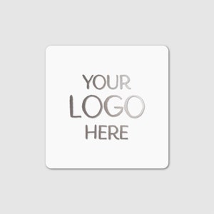 Custom Square Clear Logo Stickers - Personalized Transparent Business ...