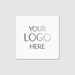 Custom Square Clear Logo Stickers - Personalized Transparent Business ...