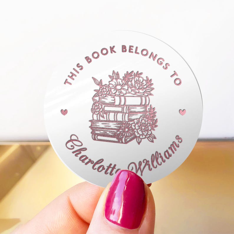 Custom Book Ownership Stickers for Home Library, This Book Belongs to ...