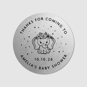 Animal Theme Baby Shower Stickers, Safari Baby Shower Round Labels ...