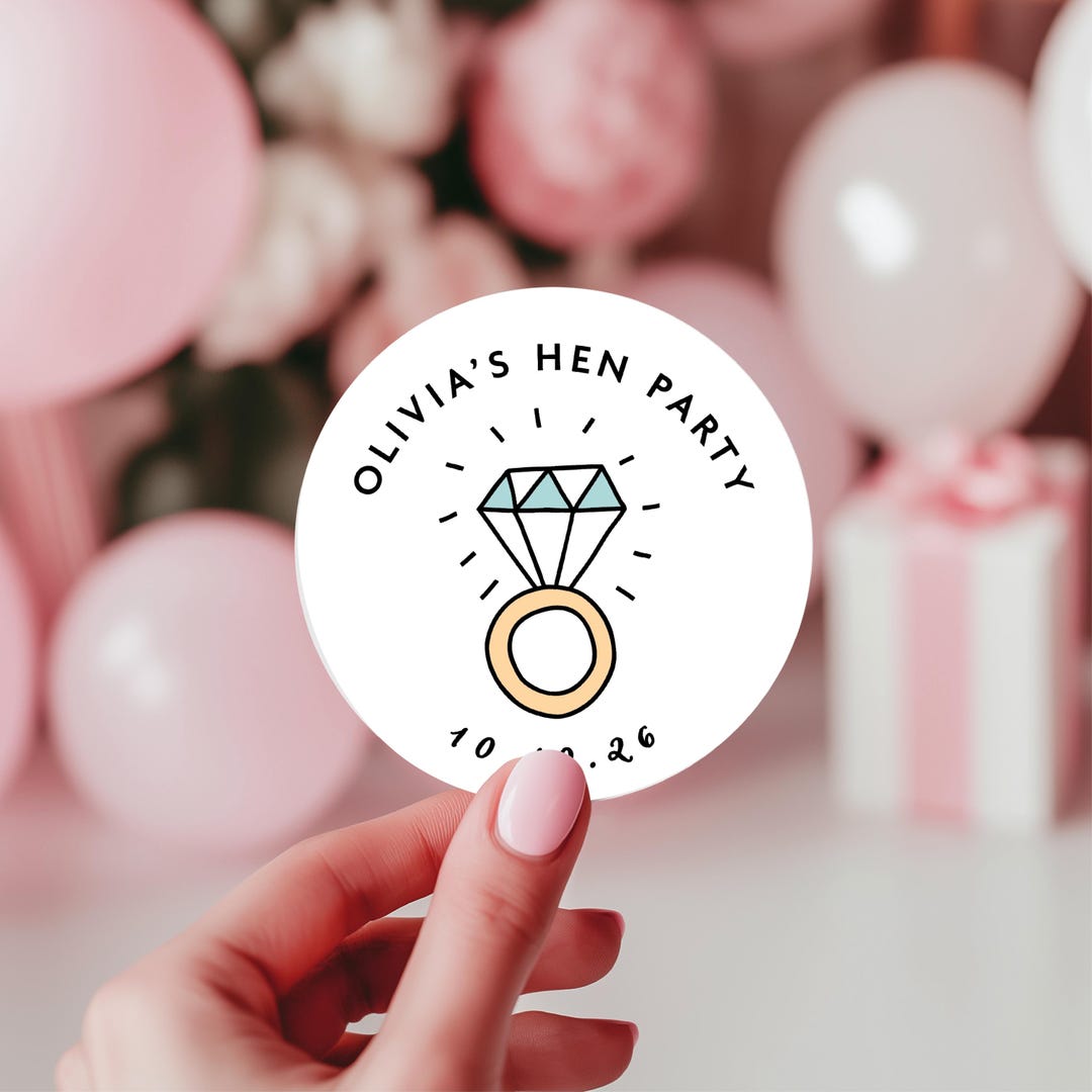 Circle Hen Party Stickers – Perfect Bride Tribe Favors for Bachelorette ...