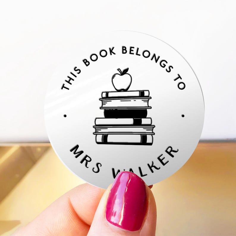 Personalised Book Labels, Teacher Book Stickers, Classroom Book Labels ...
