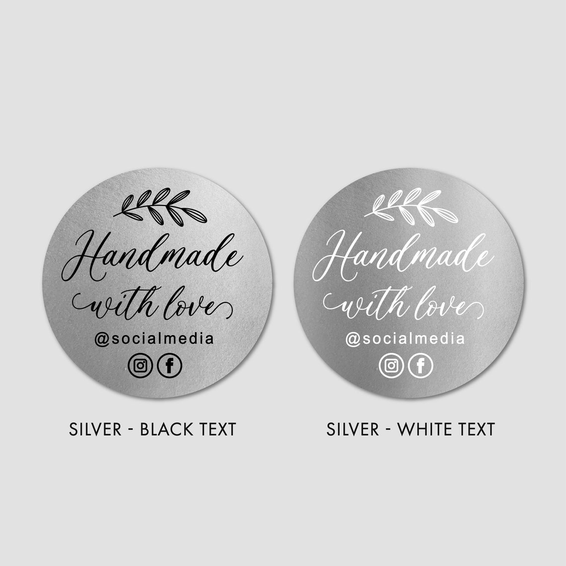 Handmade With Love Stickers Sheet Custom Sticker Labels - Etsy UK