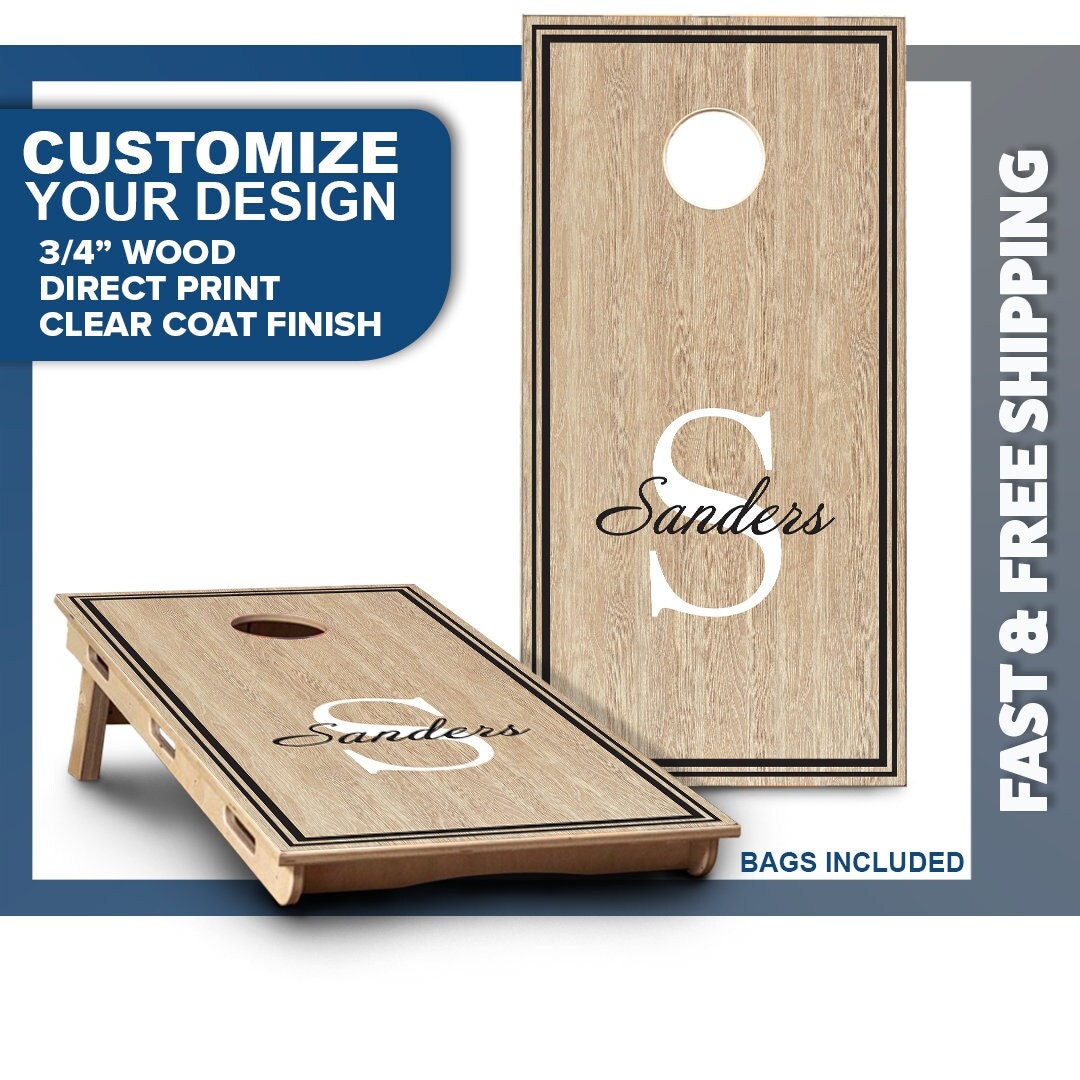 Custom Cornhole Board Set | Monogram Cornhole Boards | Personalized Bag ...