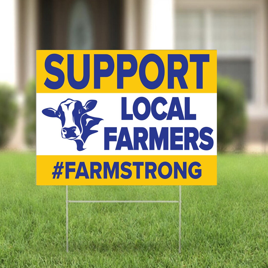 Support Local Farmers Yard Sign - Support Farmers Lawn Sign -FFA ...