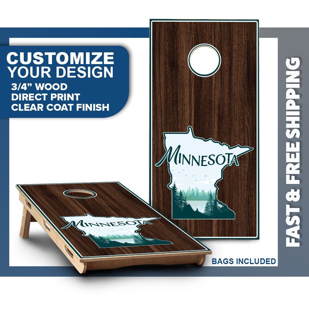 Minnesota Outdoors Cornhole Board Set | Cornhole | Bag Toss Board Game ...
