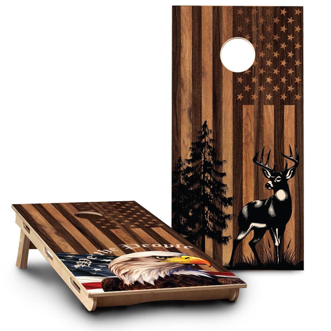 Custom Patriotic Cornhole Board Set | American Flag Lawn Game - Etsy