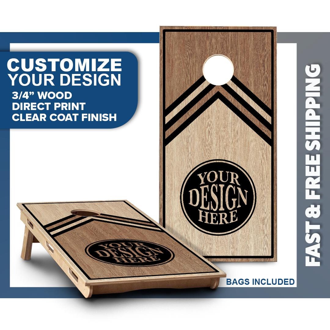 Custom Logo Cornhole Board Set | Personalized Outdoor Game - Etsy
