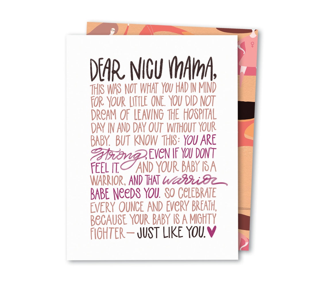 Dear NICU Mama Card | Support for Premature Baby Parents ...