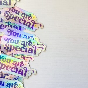 You Are Special | Lizzo Inspired Rainbow Holographic Waterproof Sticker ...