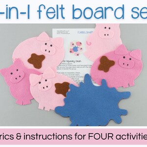 Five Pigs Flannel Board Song for Preschool Circle Time - Etsy Canada