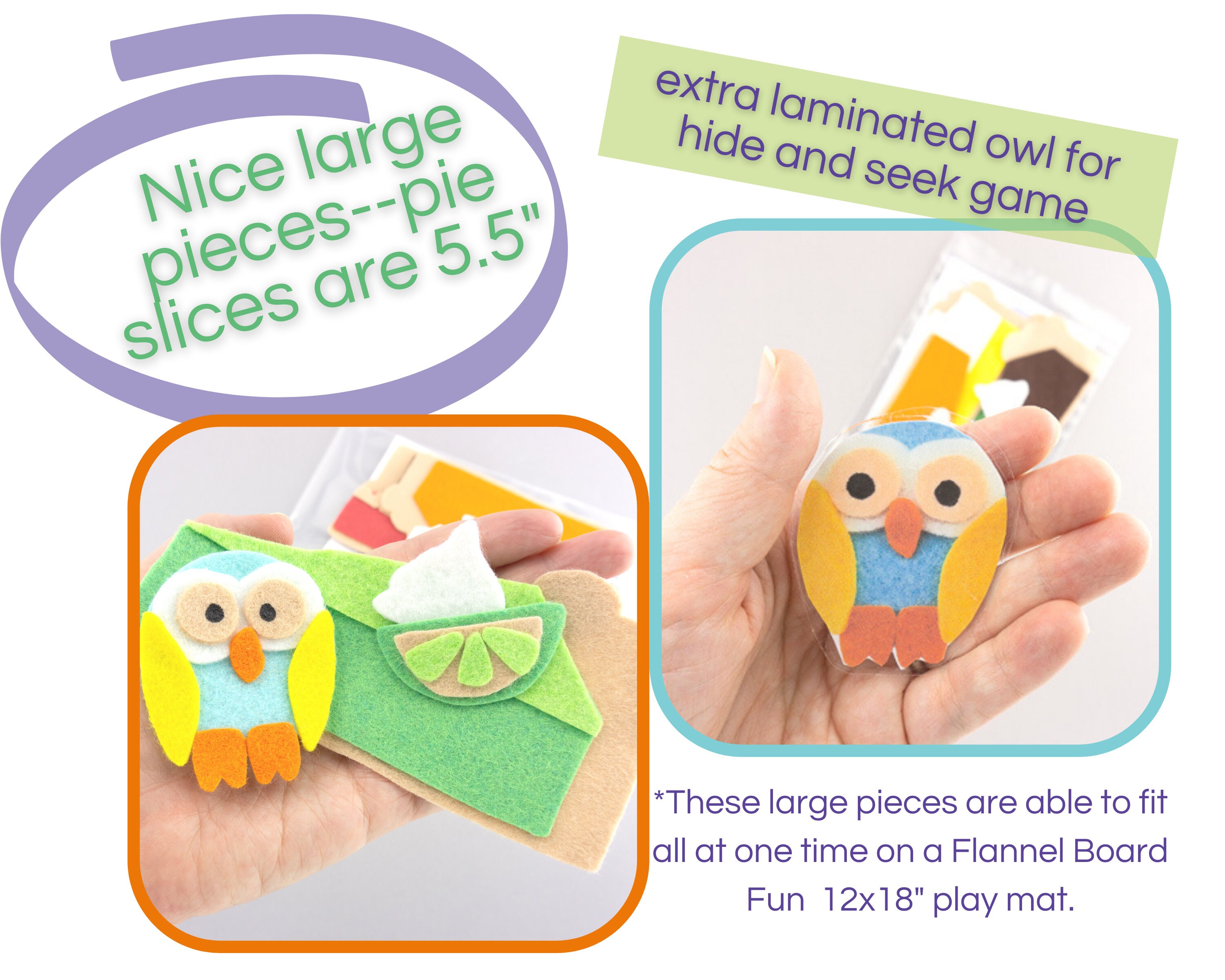 4-in-1 Felt Board Story Song & Rhyme Set, Pie + Owl Library Story Time ...
