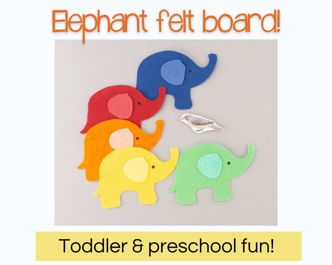 Five Elephants Felt Board Stories, Preschool Flannel Board Rhyme and ...