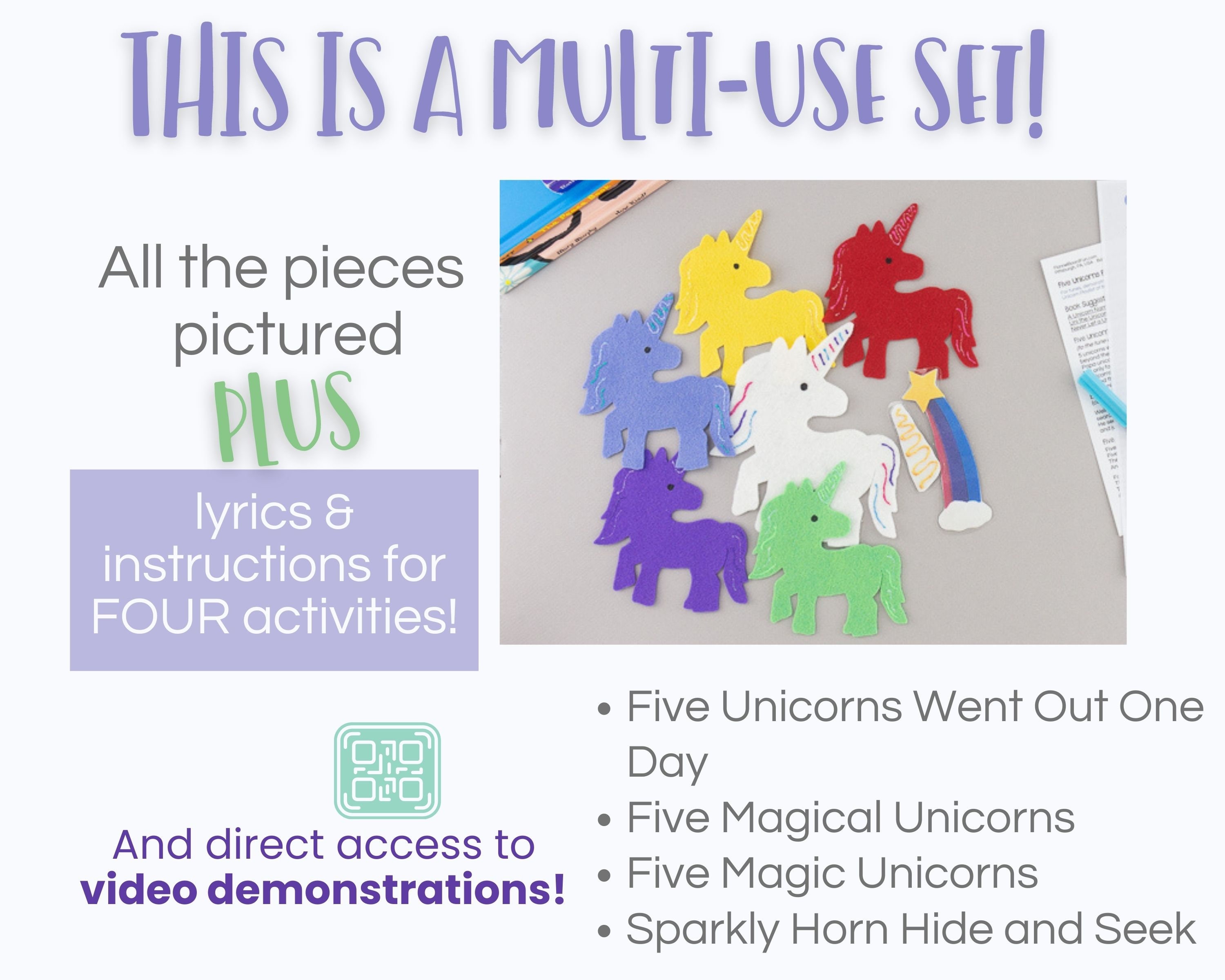 4-in-1 Magical Unicorns Story Time Felt Board Set - Etsy