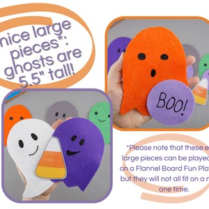 4-in-1 Kids Halloween Felt Board Ghosts for Preschool Homeschool ...