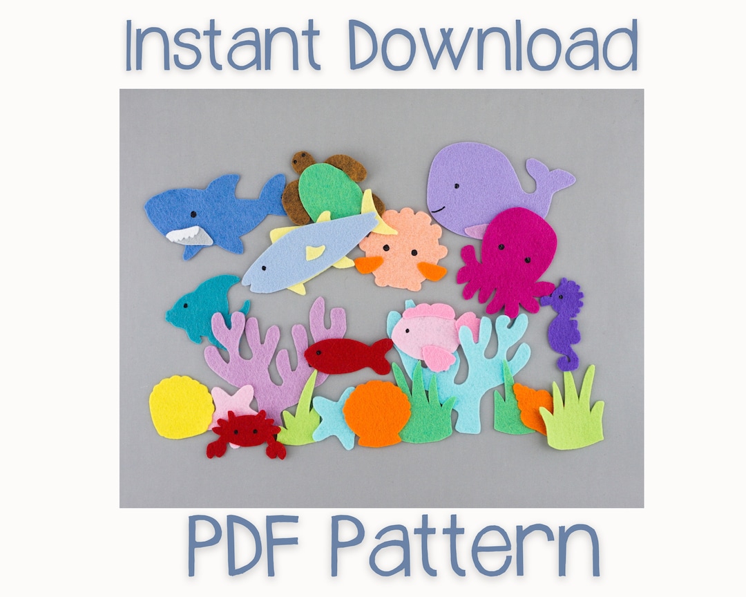 Ocean Felt Board Story Pattern: Under the Sea Circle Time (PDF Pattern ...