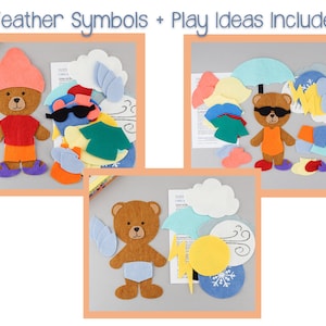 Dress up Weather Bear Felt Board Set: Circle Time Activity - Etsy