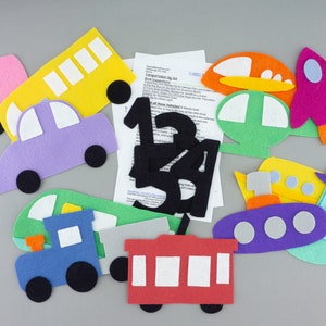 5-in-1 Vehicle Felt Board Set Super Big Transportation | Etsy