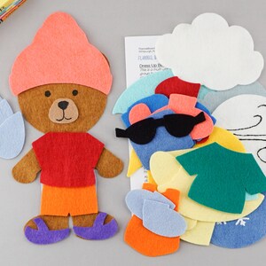 Dress up Weather Bear Felt Board Set: Circle Time Activity - Etsy