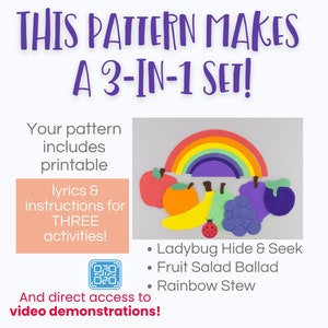 PDF Pattern Bundle of 7 Felt Board Circle Time Patterns | Rainbow Stew ...