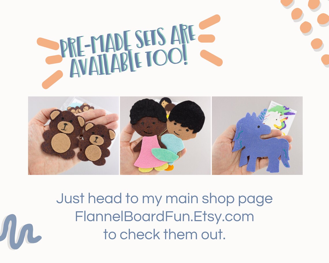 PDF Pattern Goldilocks Felt Board Story Set for Preschool | Etsy