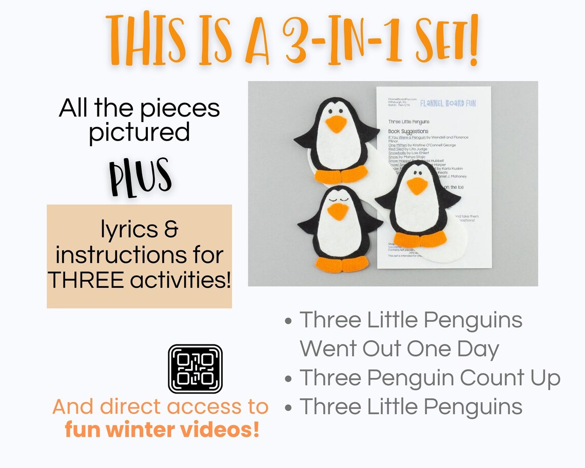 Penguin Flannel Board Story Teacher Felt Story Set Story - Etsy