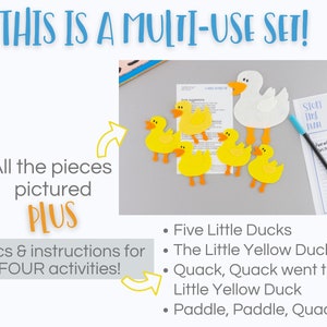 5 Little Ducks 4-in-1 Felt Board Song for Library Storytime - Etsy