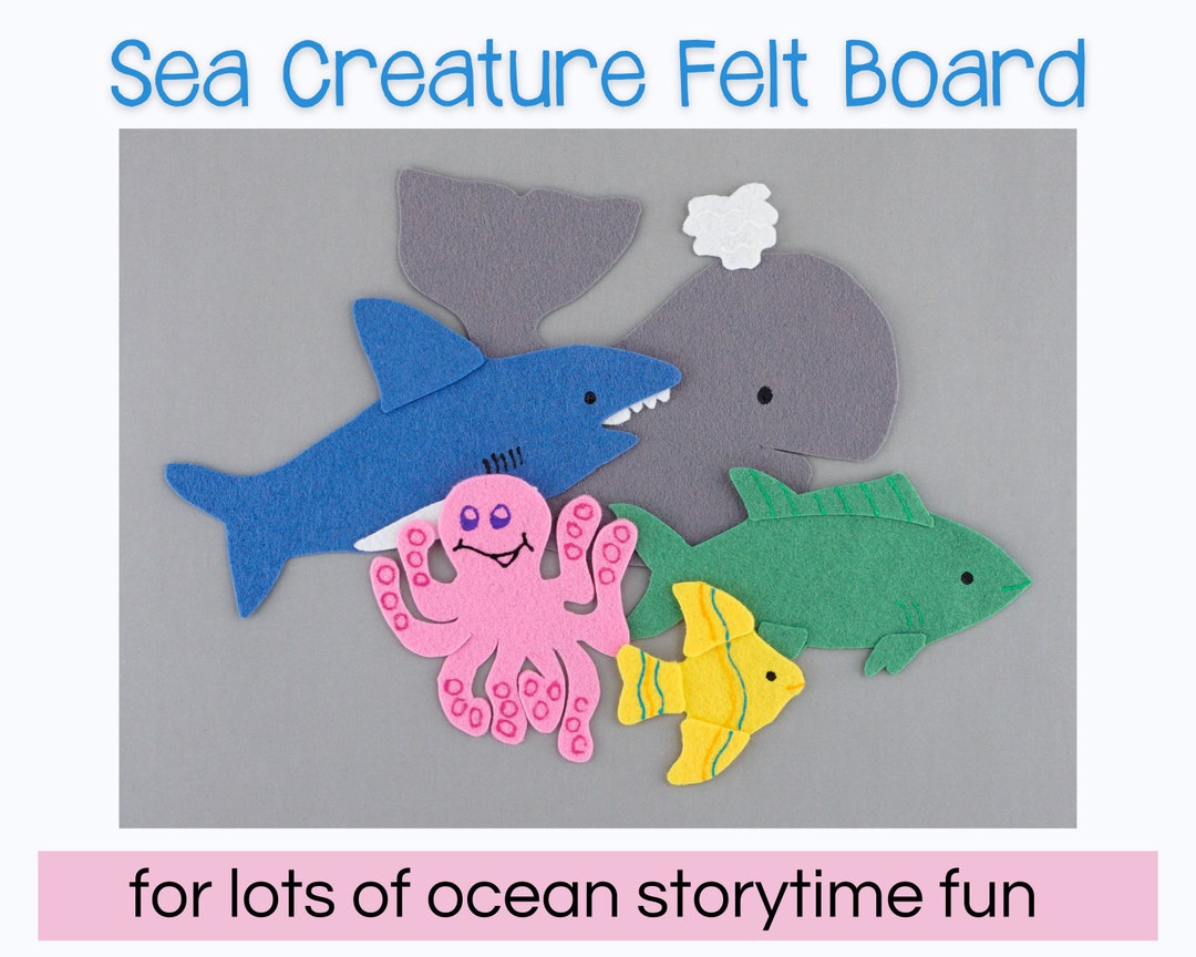 Felt Board Story Ocean Whale Shark & Slippery Fish Song Flannel Board ...