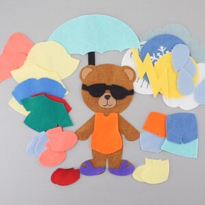 Dress up Weather Bear Felt Board Set: Circle Time Activity - Etsy