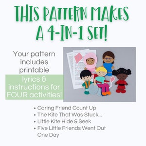 PDF Pattern Bundle of 7 Felt Board Circle Time Patterns | Rainbow Stew ...